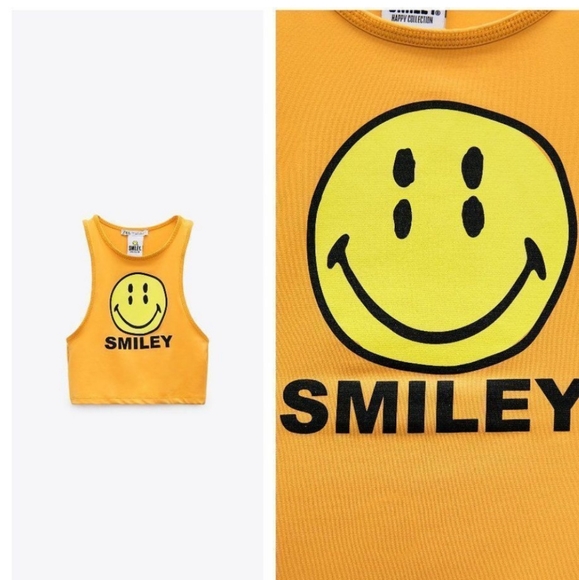 Zara | Tops | Zara Smiley Sporty Orange Top Bloggers Favorite | Poshmark